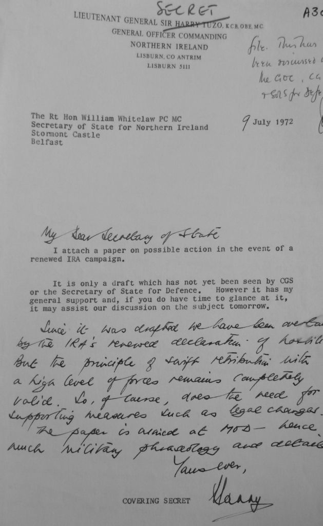 The Tuzo Plan, 1972: Extirpate The IRA And ‘Turn A Blind Eye To UDA ...