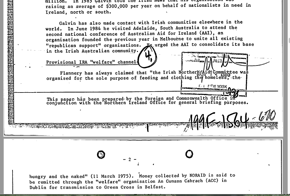 Declassified FBI Files on Noraid, 1986 – Part One, A British Briefing ...