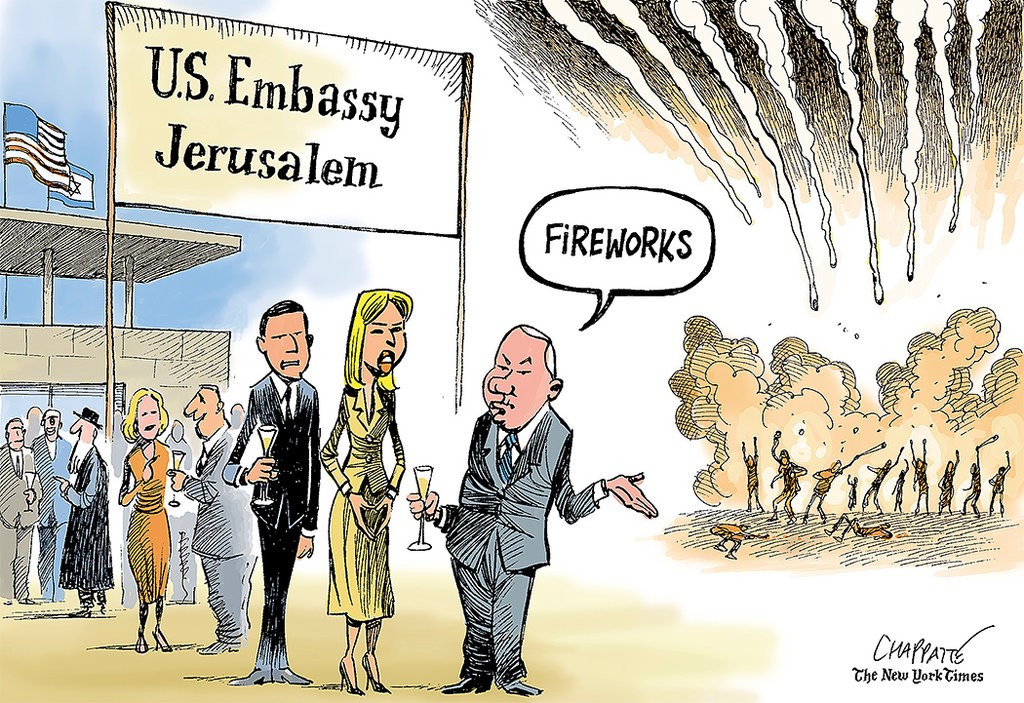 New York Times Cartoon On Jerusalem Embassy Opening | The Broken Elbow