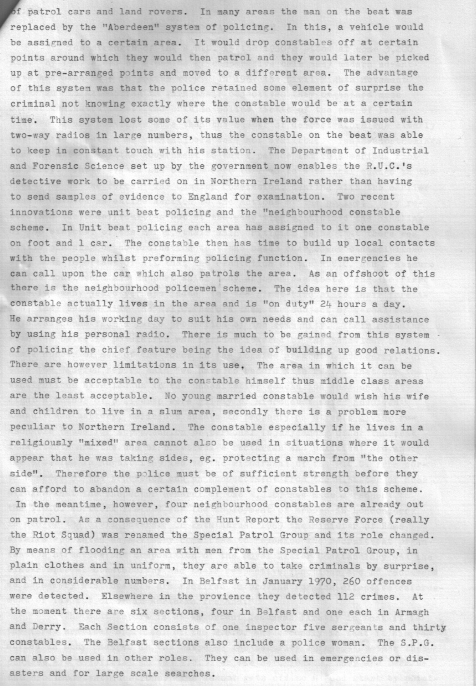 Evidence That The RUC Was Issued Portable Radios ‘Between 1967 and 1970 ...