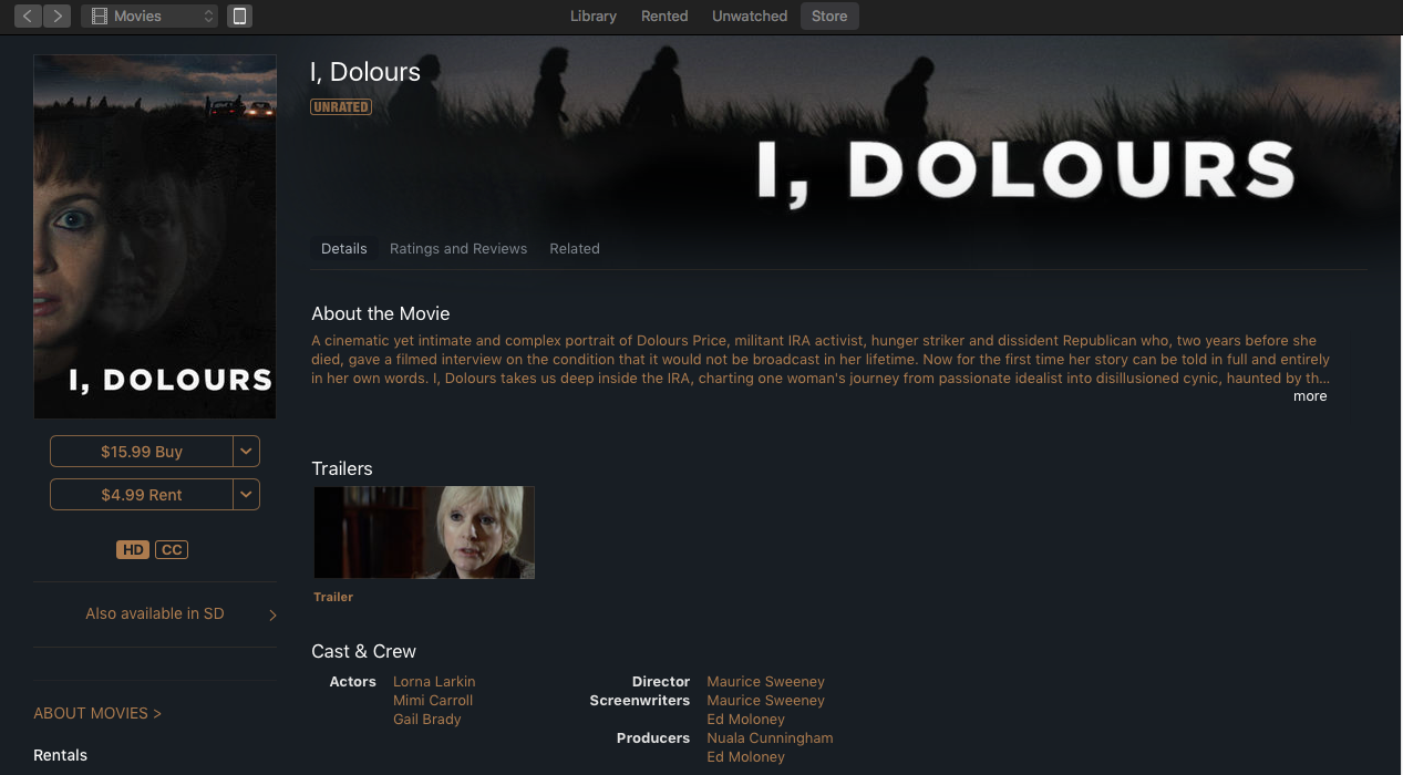 ‘I, Dolours’ Now On iTunes, Both Sides Of Atlantic | The Broken Elbow